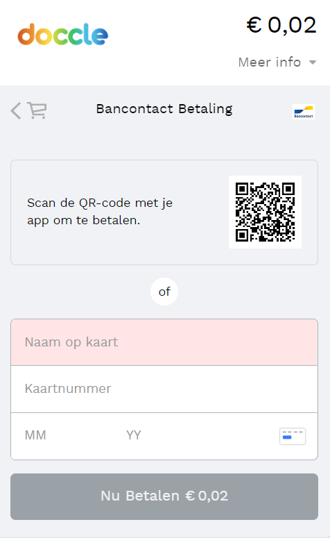 Waarom vraagt Doccle me €0,02 te betalen? – Doccle Helpcenter